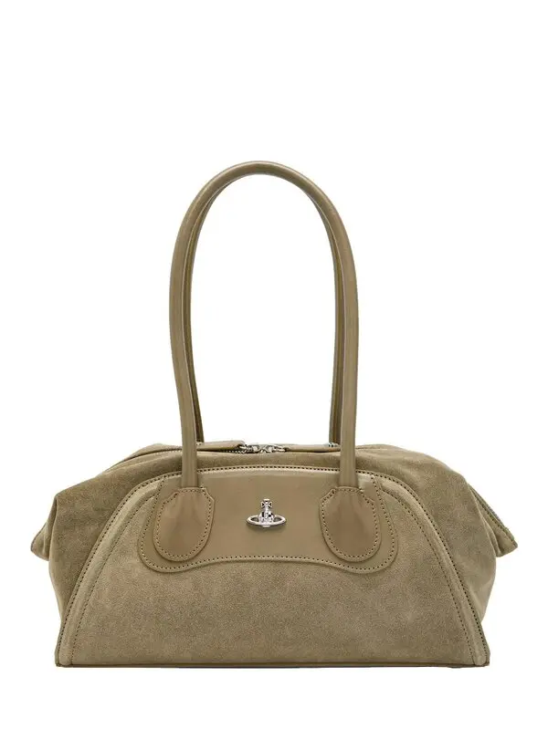 VIVIENNE WESTWOOD Shirley Small Suede Holdall - Brown
