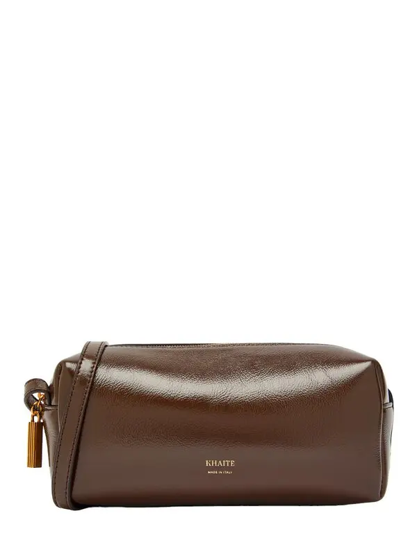 Khaite Kye Mini Leather Cross-body Bag - Dark Brown