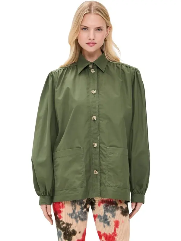 Rodebjer Lauren Shirt Jacket - Aloe Green