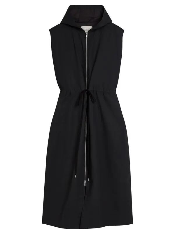 Studio Nicholson Hooded Drawstring Midi Dress - Dark Purple