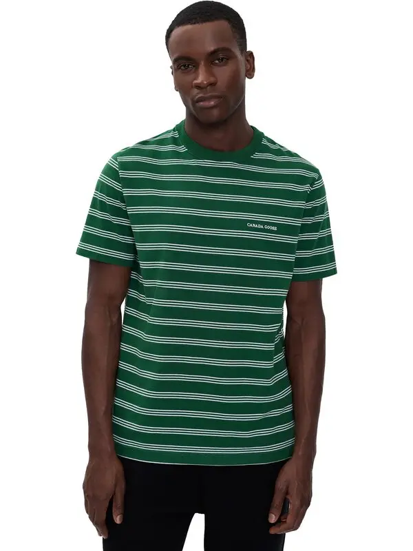 Canada Goose Vantage Stripe T-shirt - Green Talbot Stripe