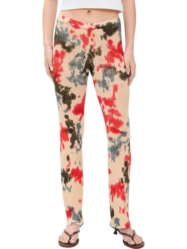 Rodebjer Monica Tie Dye Pants - Red Multi