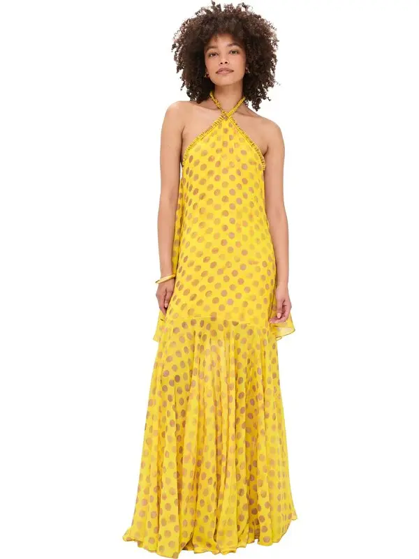 Alexis Eze Polka Dot Maxi Dress - Topaz Dot