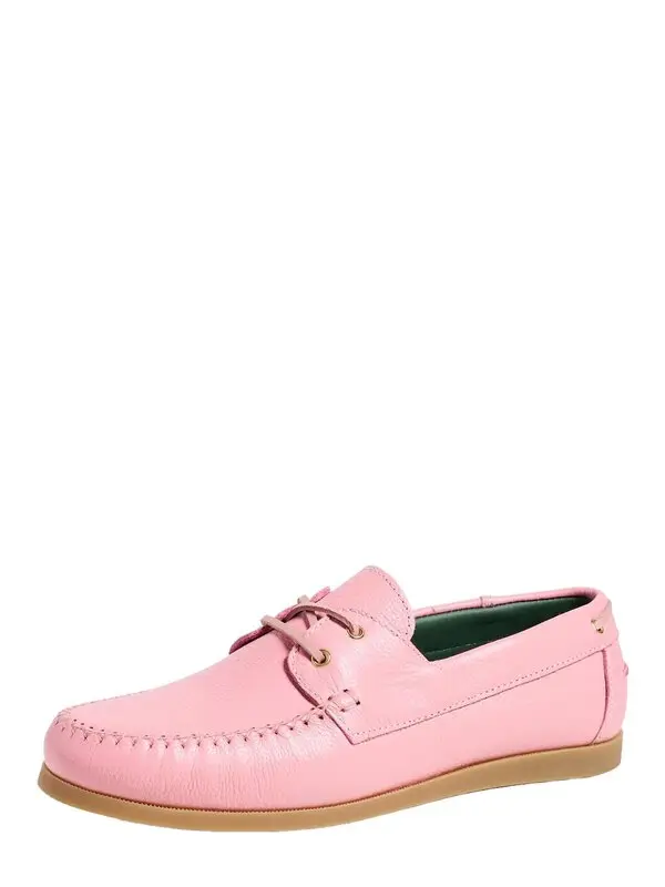 VINNY'S Boatman Boat Loafer - Dusty Rose Grain