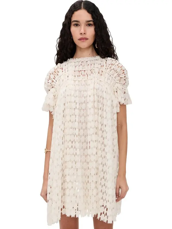 Ulla Johnson Layla Lace Mini Dress - Chalk