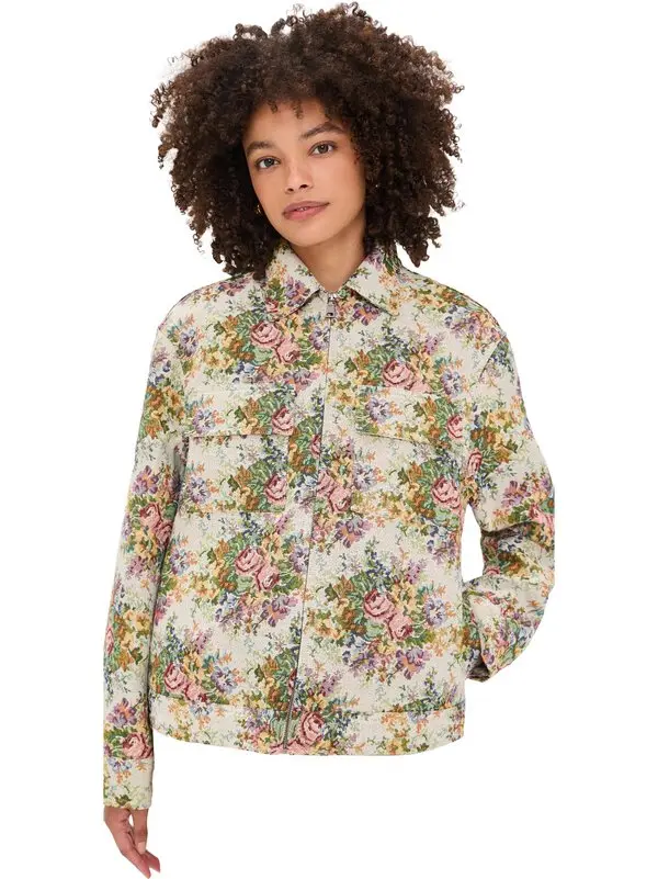 FAVORITE DAUGHTER The Birdie Jacket - Floral Jacquard