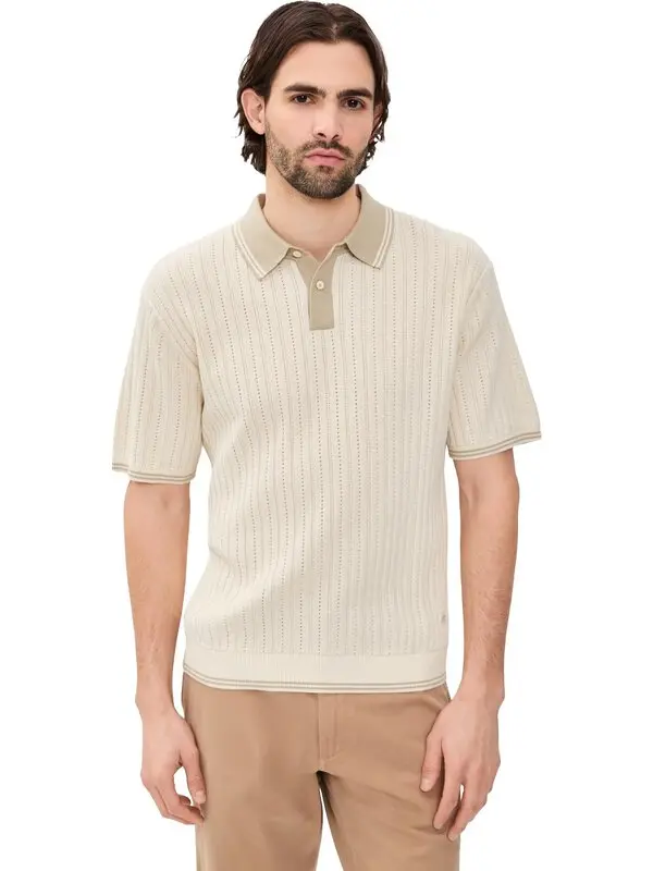 Paul Smith Short Sleeve Sweater Polo - Ivory