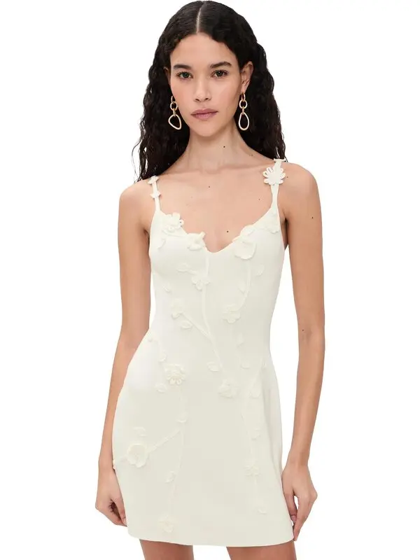 Cult Gaia Flora Knit Mini Dress - Off White