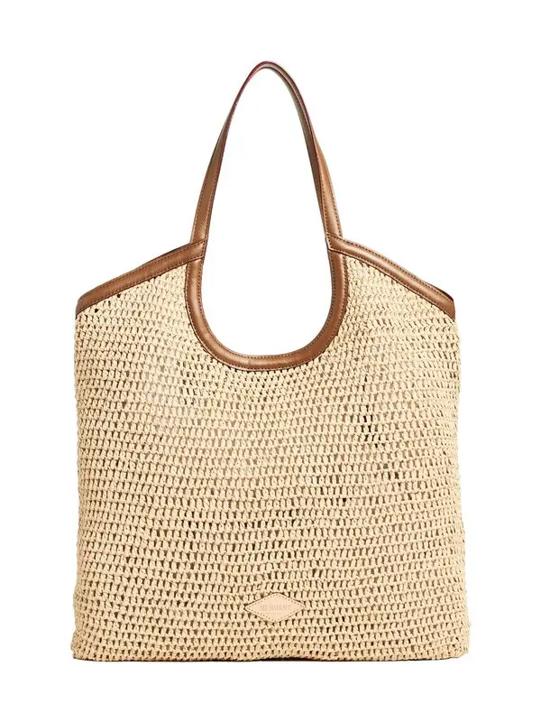 Mz Wallace Large Georgica Crochet Tote - Camel Crochet