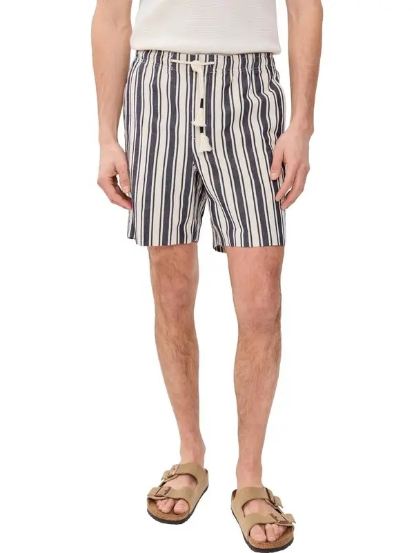 Orlebar Brown Canvas Stripe Alex Shorts - Shore Blue/chai