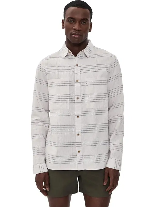 MCTAVISH Hemp Long Sleeve Shirt - White Multi