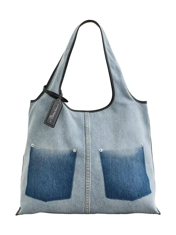 3.1 Phillip Lim Denim Market Tote - Light Denim