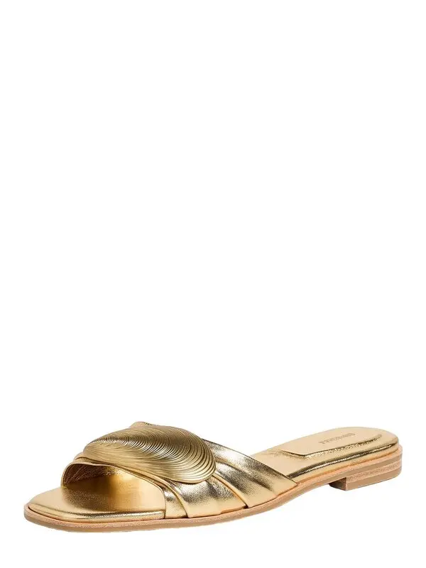 Simkhai Gigi Metallic Leather Sandals - Gold
