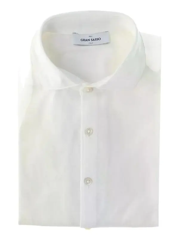 GRAN SASSO Buttoned Cotton Shirt - Neutrals