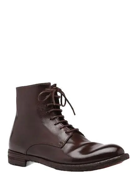Officine Creative Lexikon 123 Leather Ankle Bootie - Burgundy