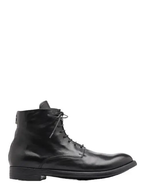 Officine Creative Hive 016 Leather Lace-up Bootie - Black
