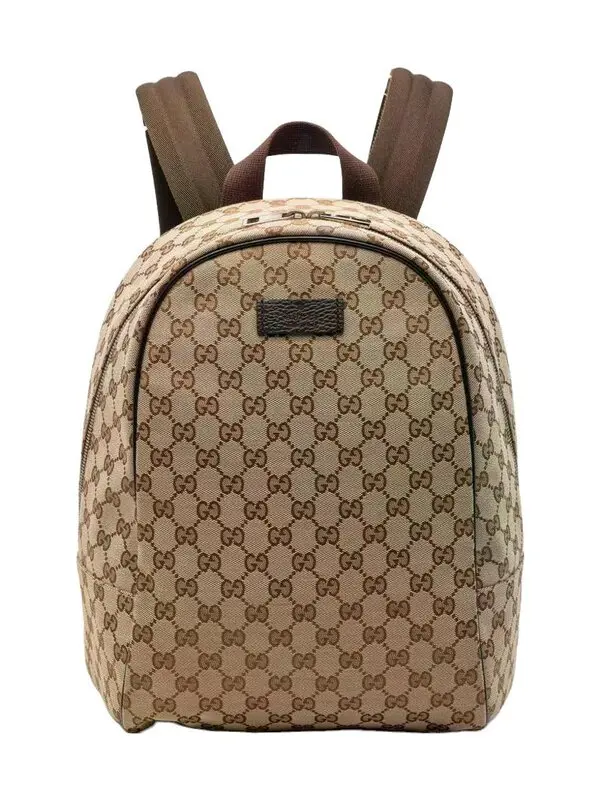 Gucci Gg Canvas Backpack - Brown
