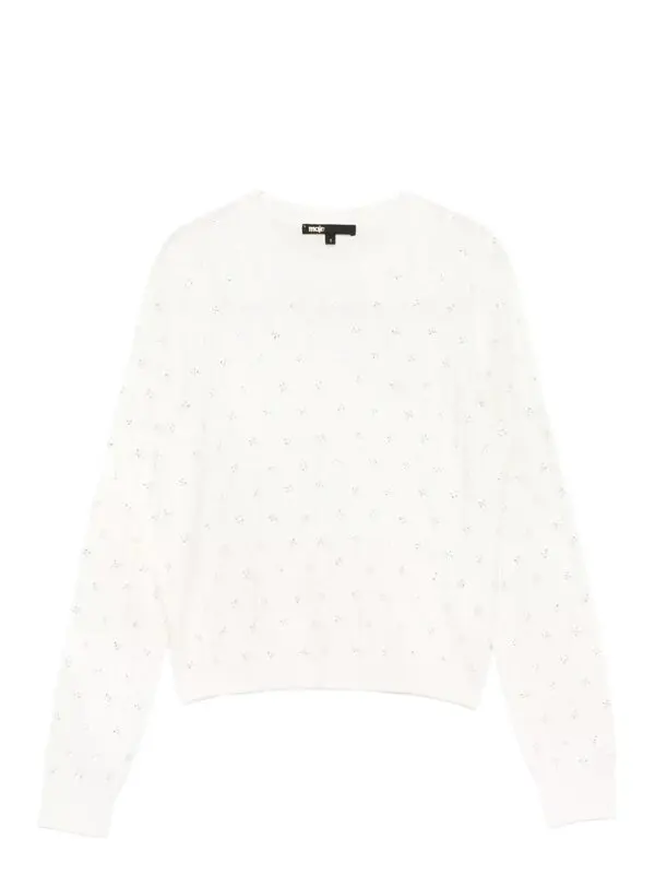 Maje Pointelle Knit Top - White