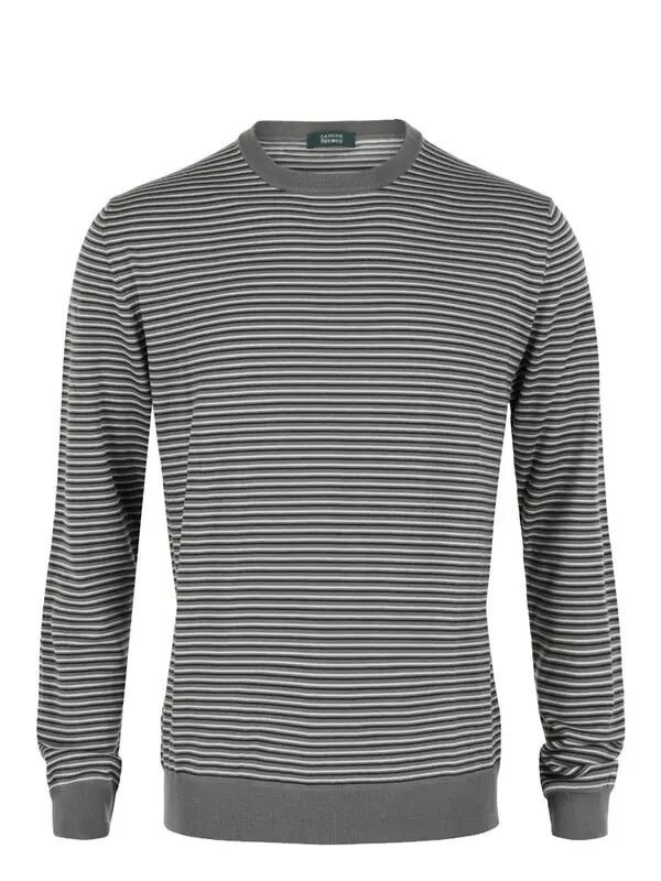 SLOWEAR Zanone Crewneck Sweater - Olive Green Milk