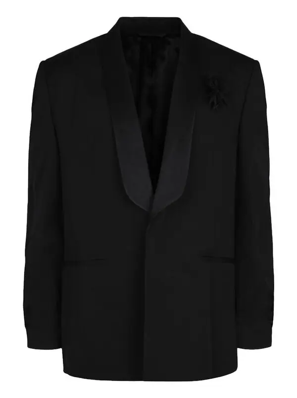 Givenchy Wool Jacket With Shawl Lapel - Black