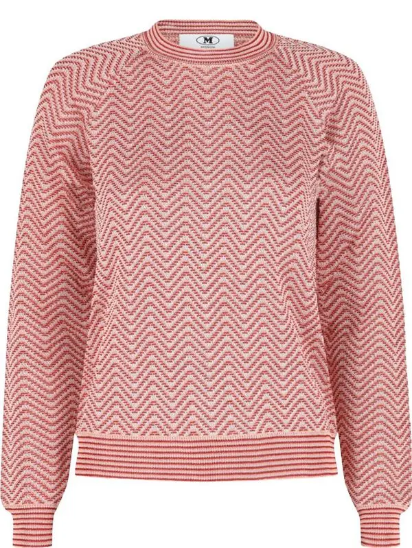 Missoni Zig Zag Crewneck Sweatshirt - Red Tones Stripes