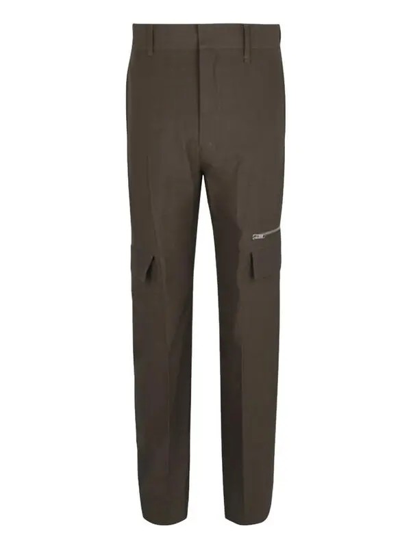 Givenchy Tailored Wool Pants With Pockets - Khaki