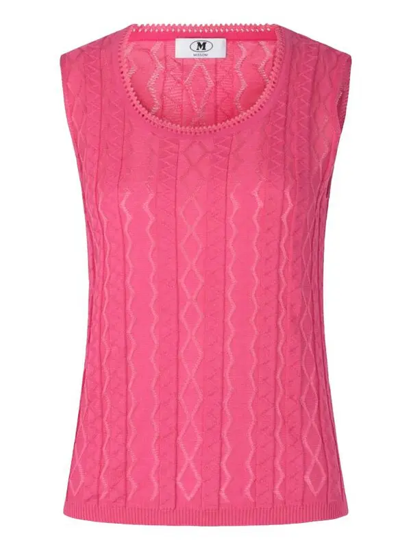 Missoni Sleeveless Knit Top - Fuschia
