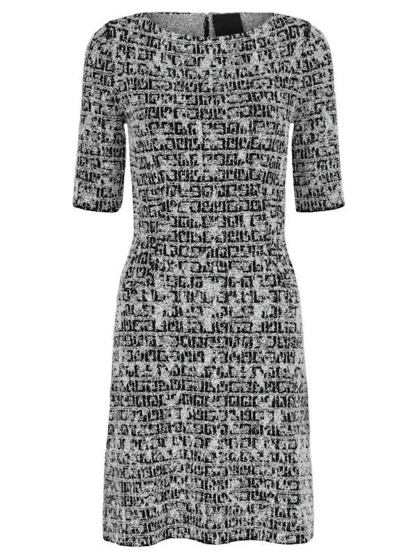Givenchy Tweed 4g Midi Dress - Black White