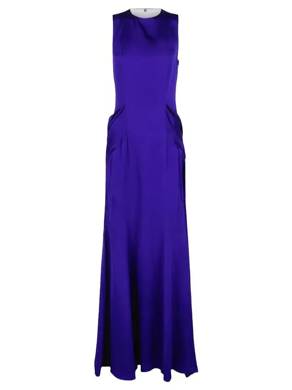 Givenchy Sheer Tulle Back Gown - Dark Purple