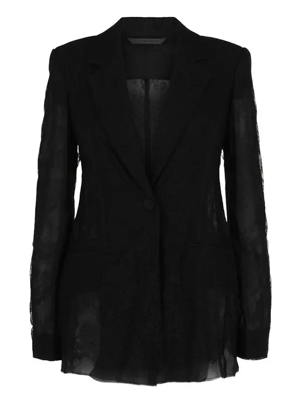 Givenchy Floral Lace Blazer - Black