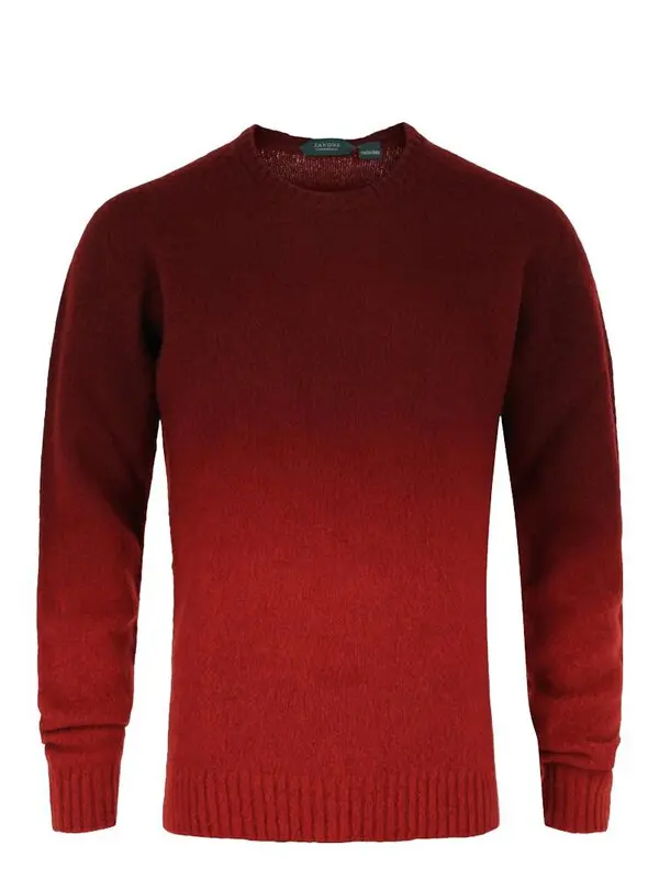 SLOWEAR Zanone Crewneck Wool Sweater - Red Variant