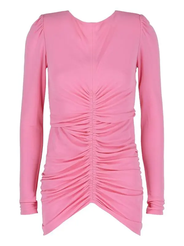 Givenchy Ruched Longsleeve Top - Bubble Gum