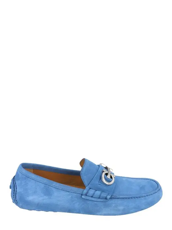 FERRAGAMO Grazioso Driver Loafers - Blue