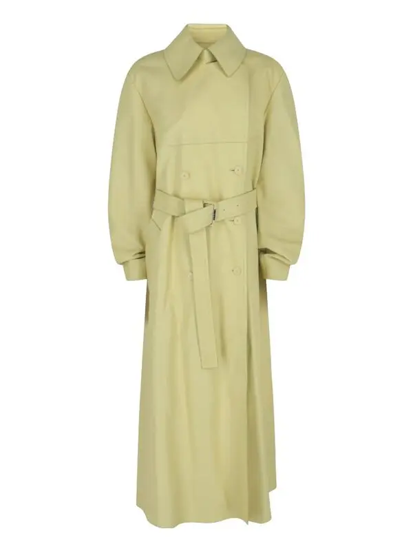 Givenchy Leather Trench Coat - Pale Yellow