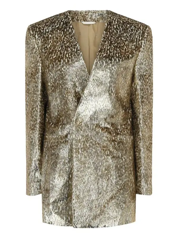 Givenchy Animal Print Single-breasted Blazer - Golden