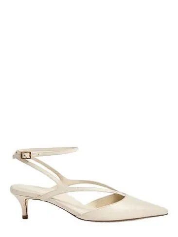Marion Parke Hazel Nappa Kitten Heel - Ivory