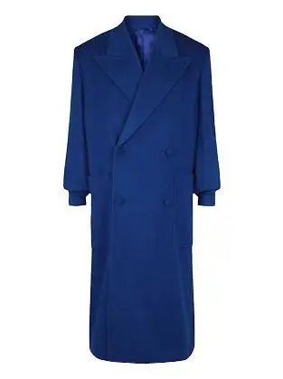 Givenchy Oversized Wool Blend Long Coat - Royal Blue
