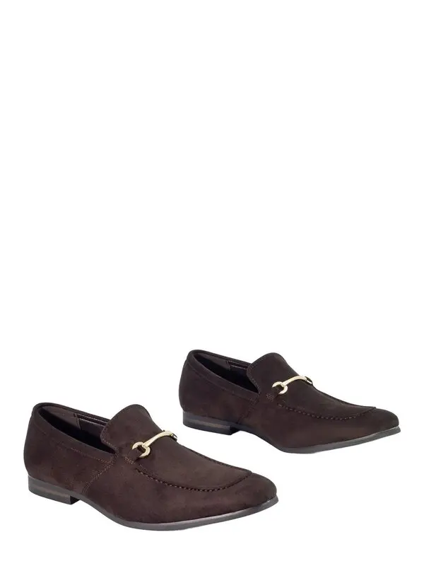 UNCUT Roberts Horsebit Loafers - Chocolate Microsuede