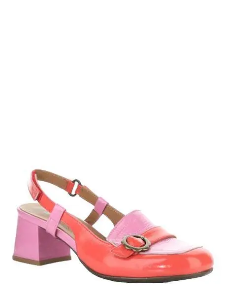 Fly London Pemy Slingback Pump - Pink/scarlet