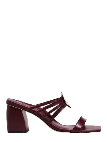 Marion Parke Mia Nappa Block Heel Sandal - Burgundy