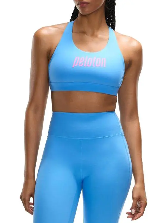 PELOTON Cadent Everyday Racerback Bra - Summer Sky