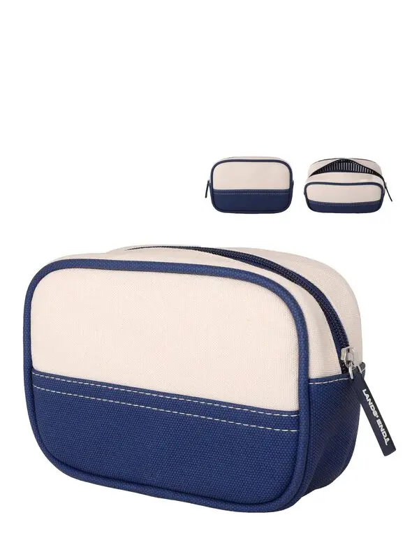 LANDS' END Rectangular Travel Dopp Kit - Navy