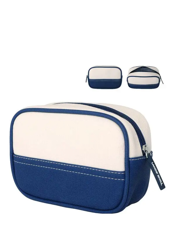 LANDS' END Rectangular Travel Dopp Kit - Navy