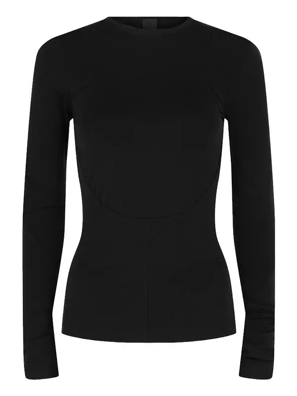Givenchy Triple Stitched Cutout Top - Black