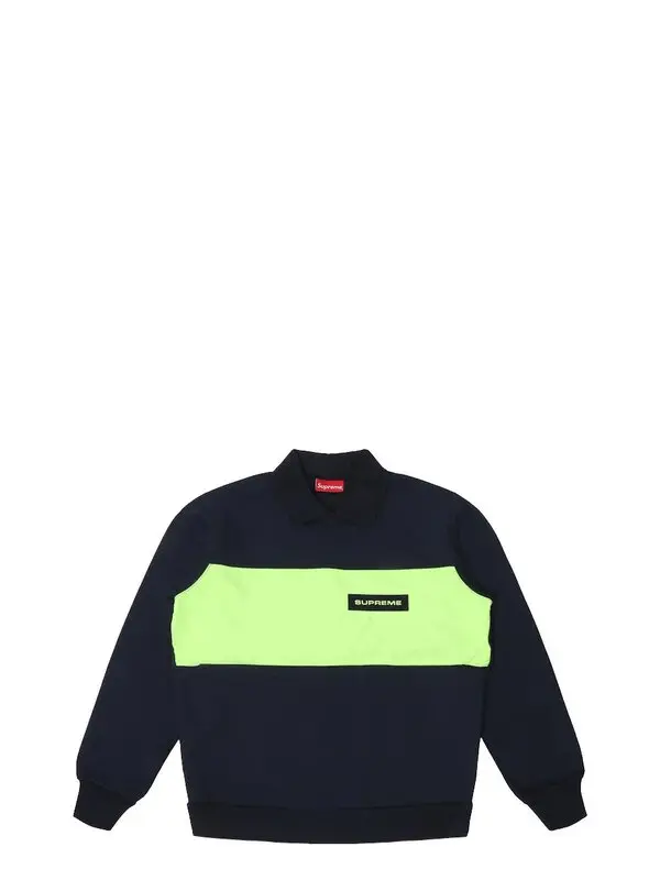 Supreme Polo Shirt Crewneck Sweatshirt - Navy Blue