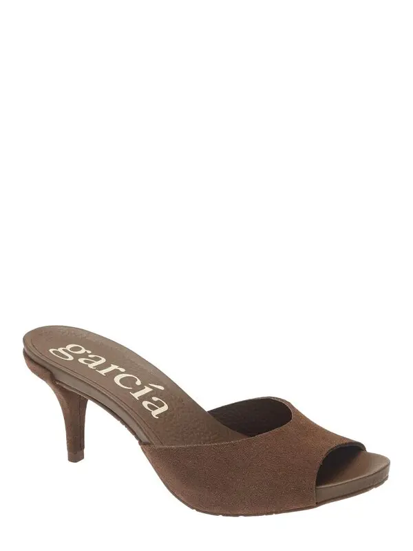 PEDRO GARCIA Welch Leather Slide Sandals - Chocolat Castoro