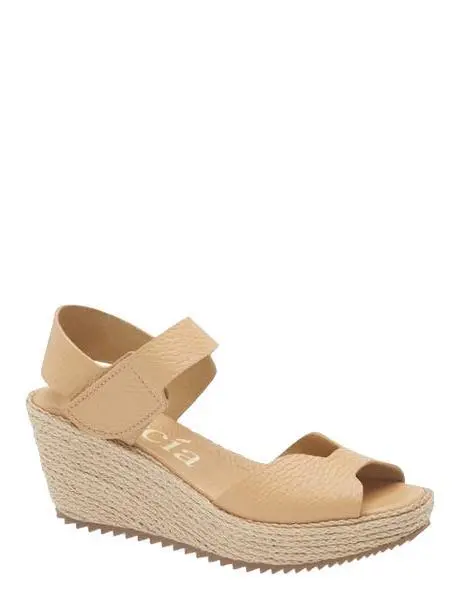 PEDRO GARCIA Fama Platform Wedge Sandal - Camel Cervo