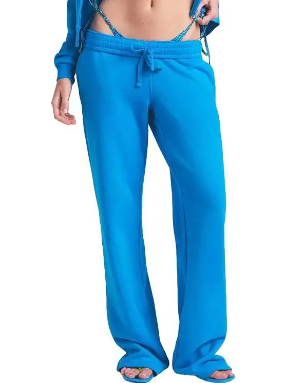 SKIMS Oversize French Terry Pants - Cerulean