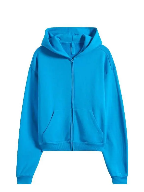 SKIMS French Terry Zip-up Hoodie - Cerulean