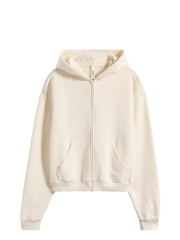 SKIMS French Terry Zip-up Hoodie - Ecru